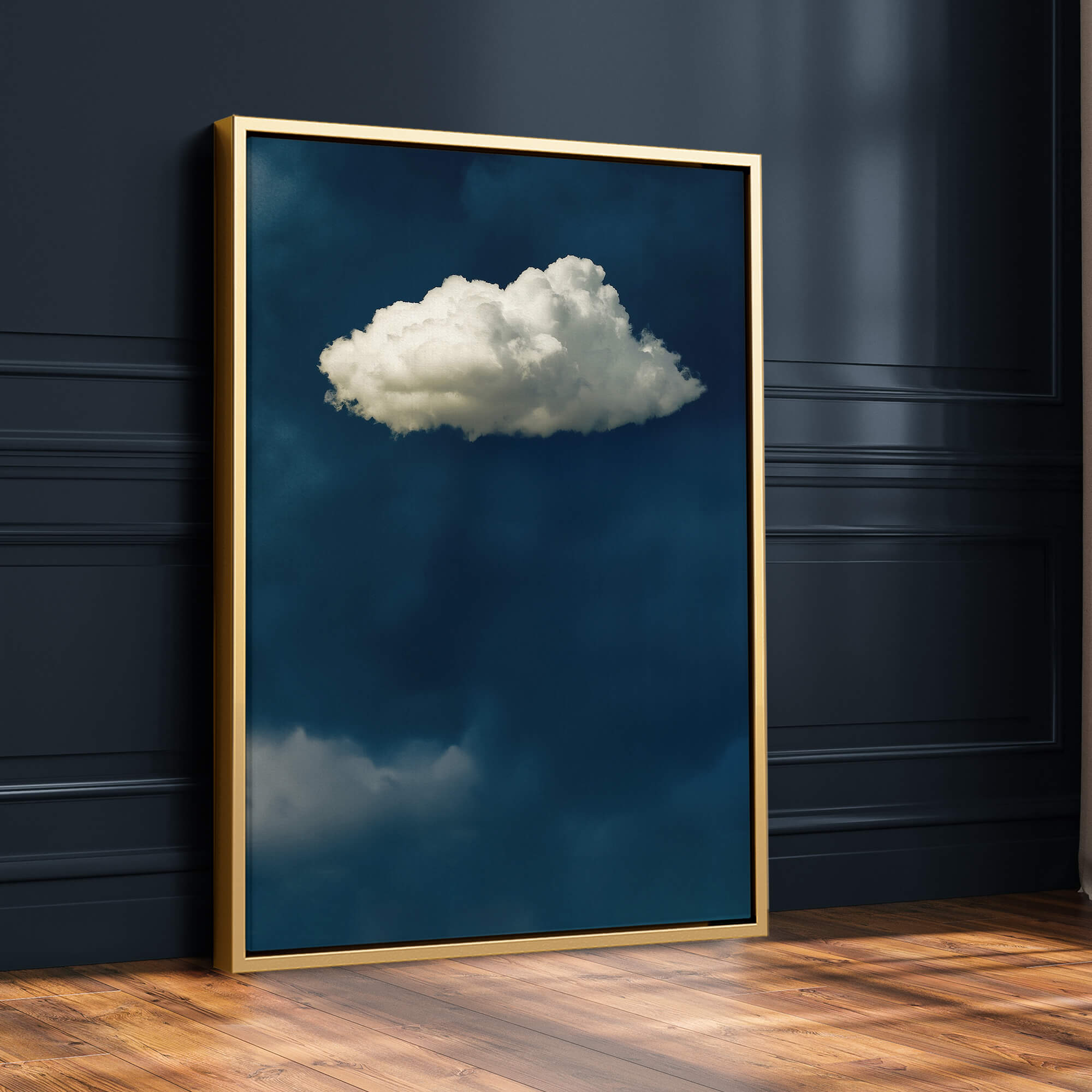 Blue Cloud No1 Print | Large Canvas Wall Art Print for Bedroom and Home – Moncasso