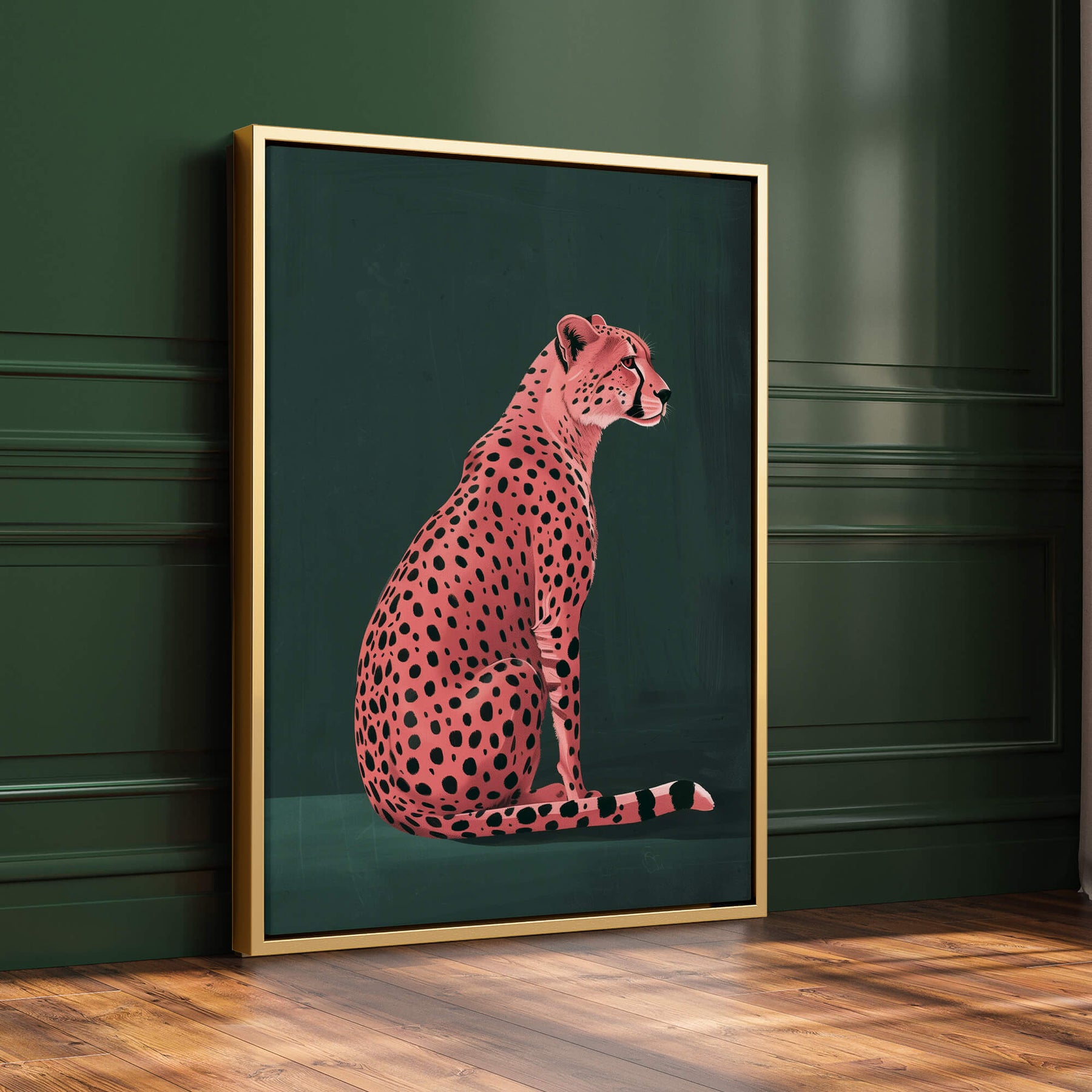 Pink Cheetah Print | Large Canvas Animal Wall Art for Maximalist Home ...