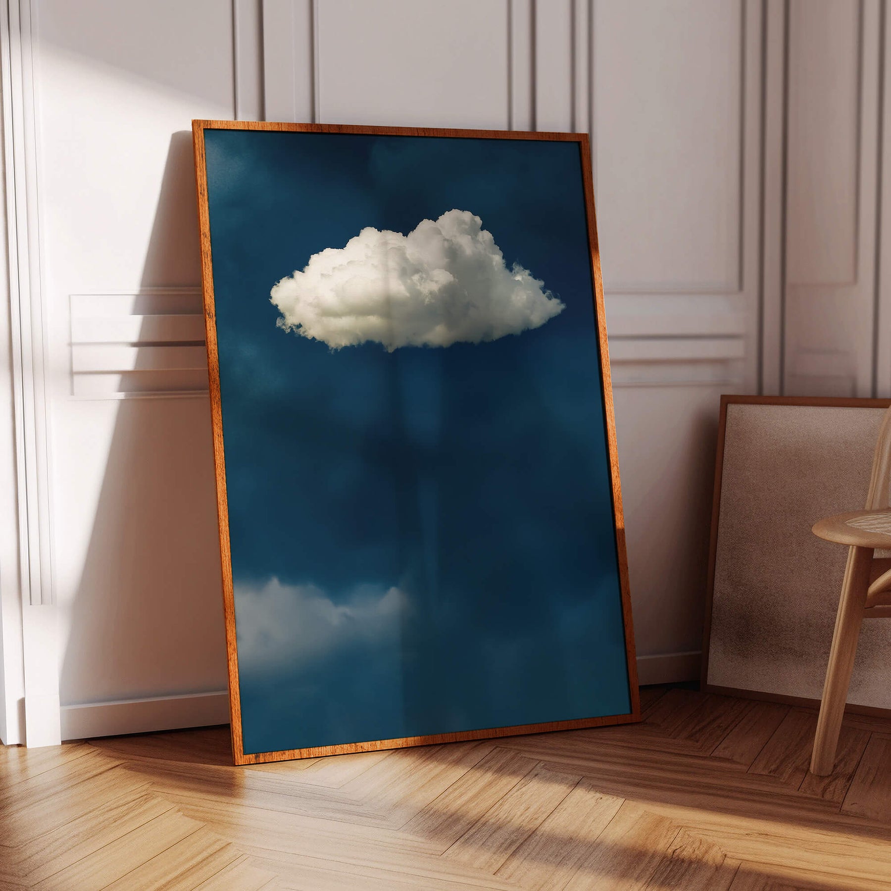 Blue Cloud No1 Print | Large Canvas Wall Art Print for Bedroom and Home – Moncasso