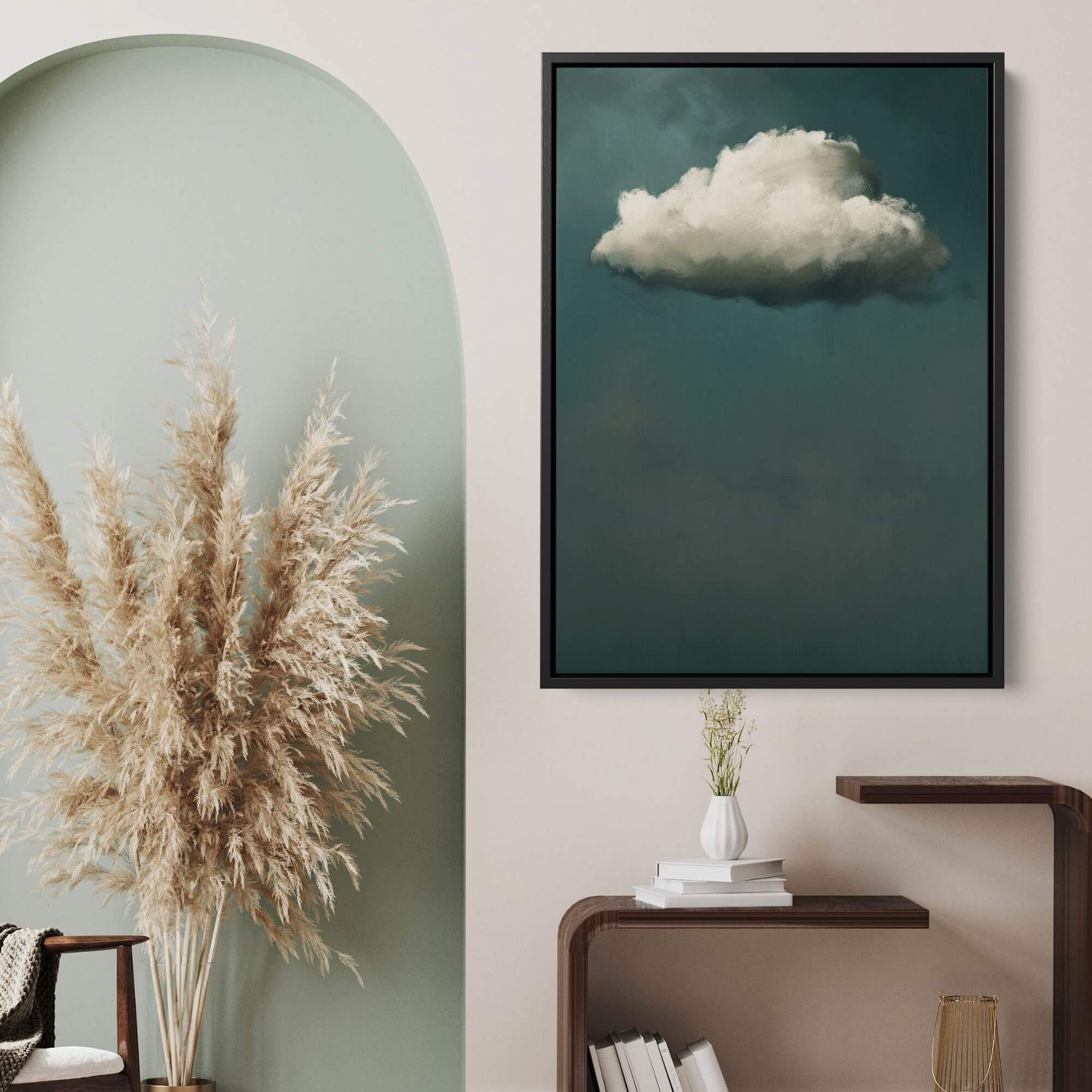 Vintage Cloud No2 Print | Large Canvas Wall Art Print for Home Bedroom – Moncasso