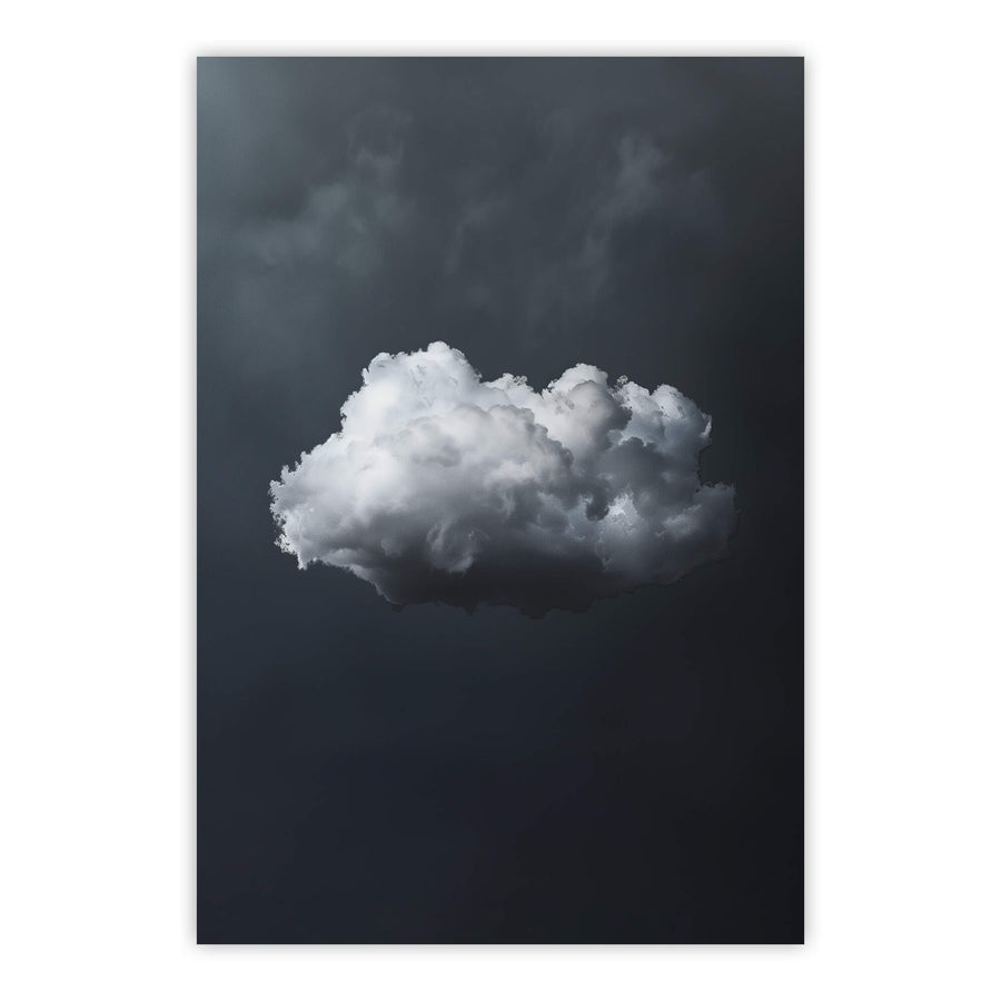 Grey Cloud No2 Print | Large Canvas Dark Wall Art Print for Home – Moncasso