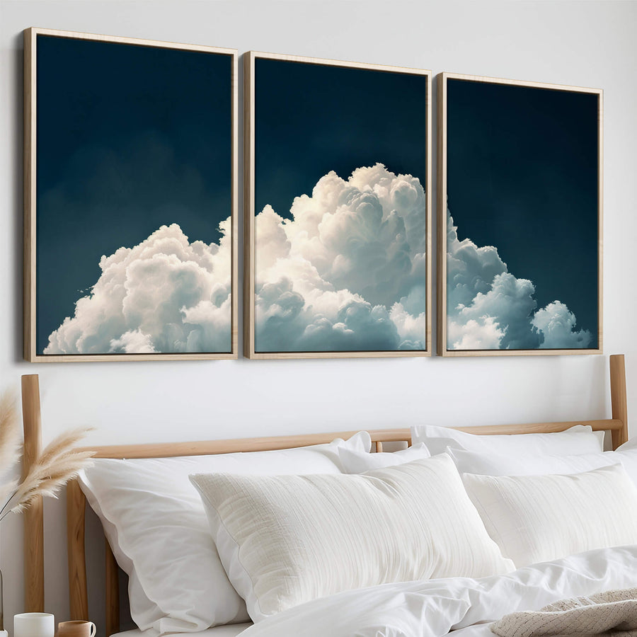 Dreaming Cloud Set of 3 Prints | Large Wall Art for Home and Bedroom – Moncasso